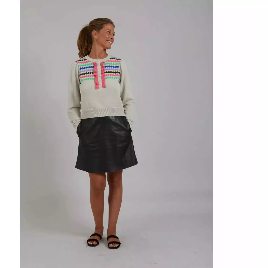 Coster Copenhagen Ladies Short A-Line Leather Skirt - Black – Ellie and Bea